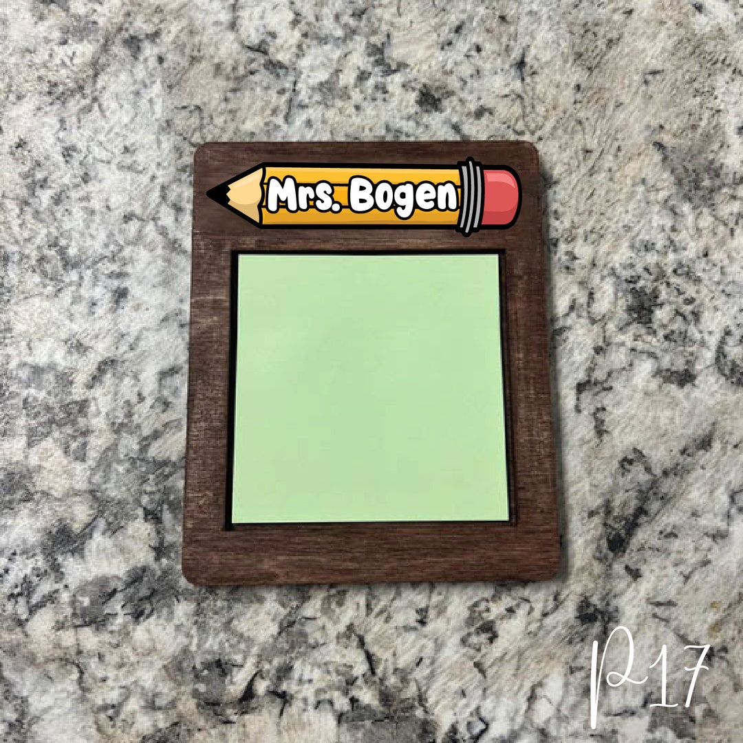 Sticky Note Holder, Teacher Gift, Gift From Student, Custom Sticky Note ...