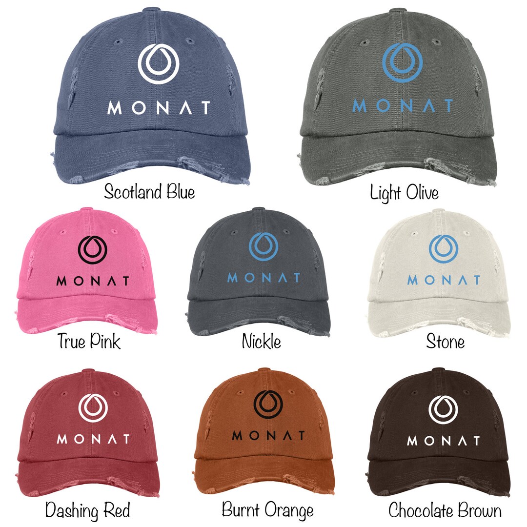 Monat Baseball Cap Monat Trucker Hat Monat Distressed Hat - Etsy