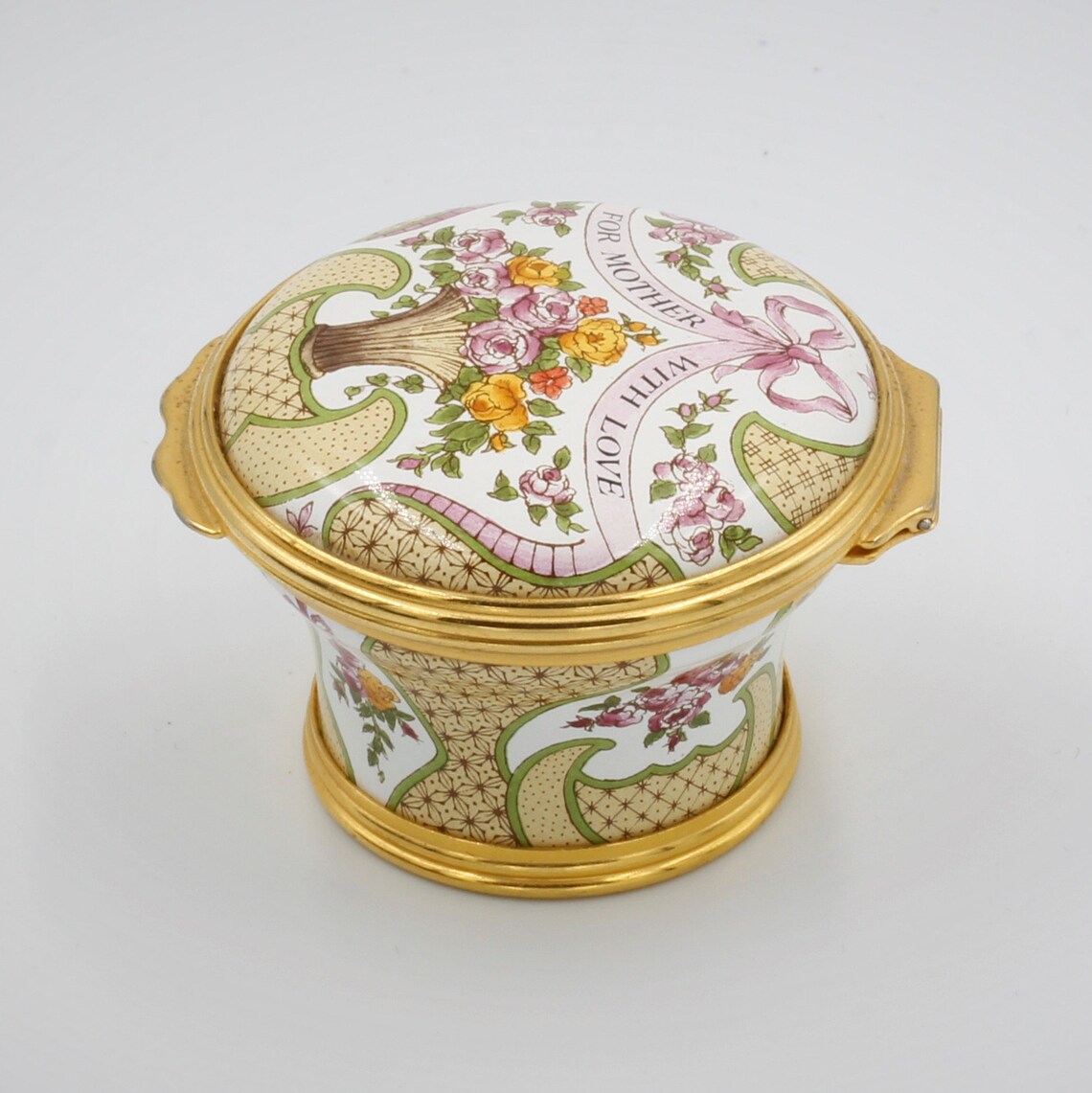Vintage Halcyon Days Enamel Trinket Box for Mother With - Etsy