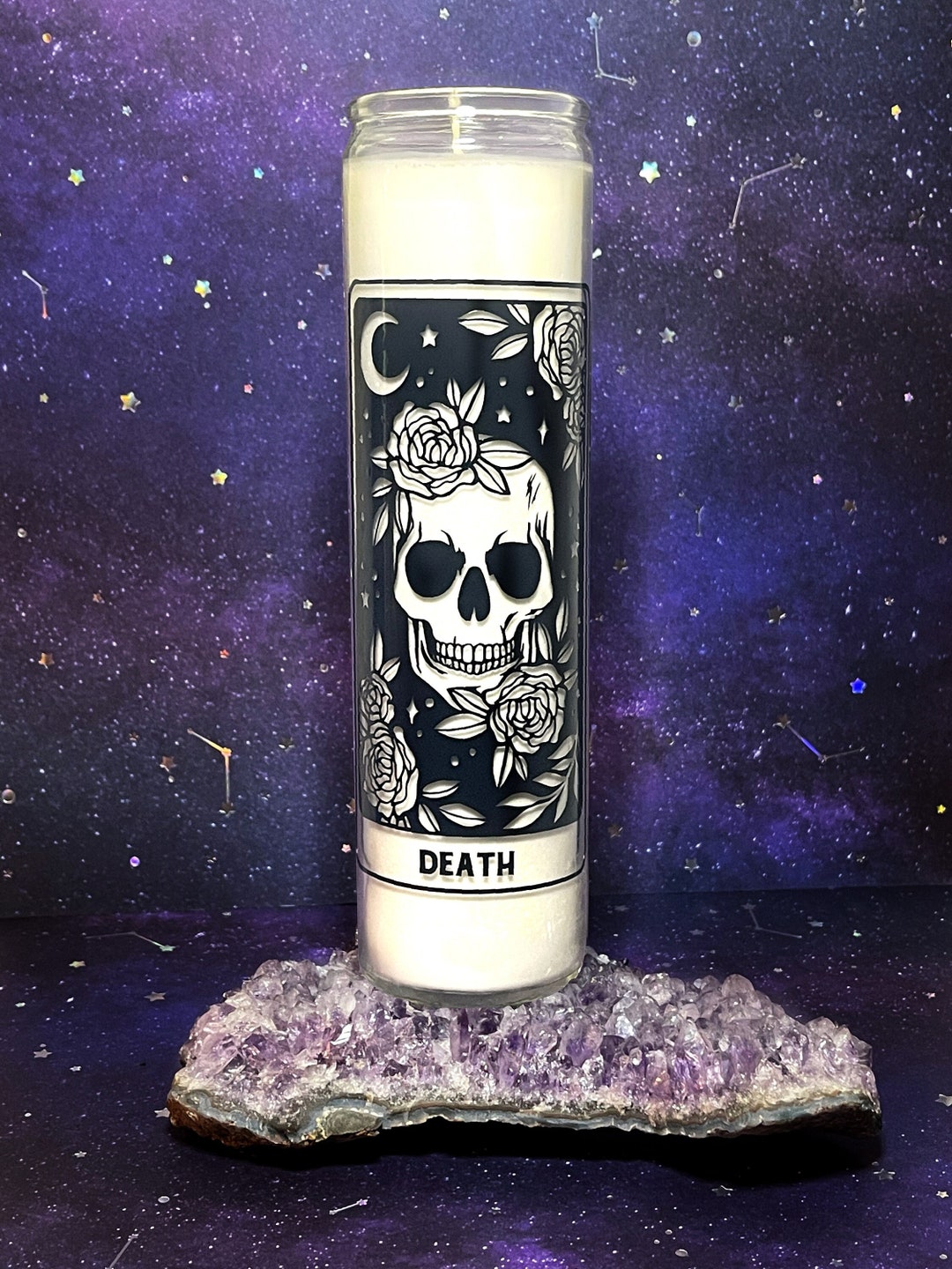 DEATH Prayer Candle – 7 Day Glass Candle - Etsy