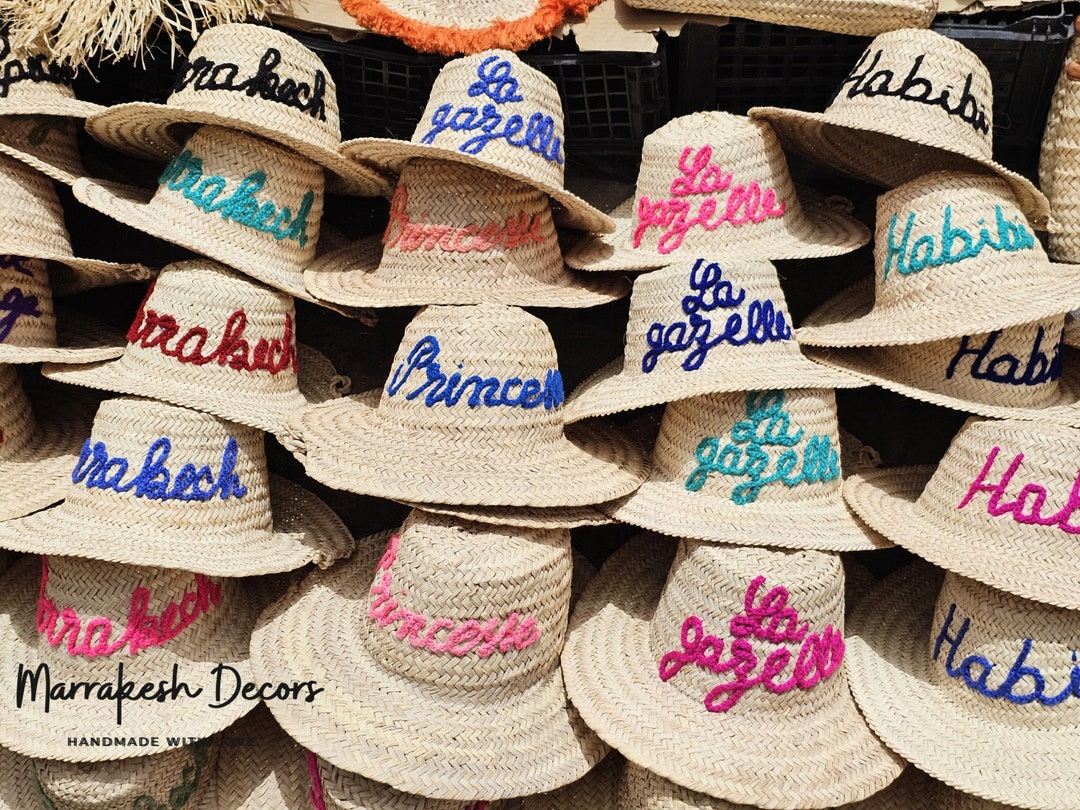 Personalized Straw Hats, Bachelorette Party Hats, Customized Straw Hats ...