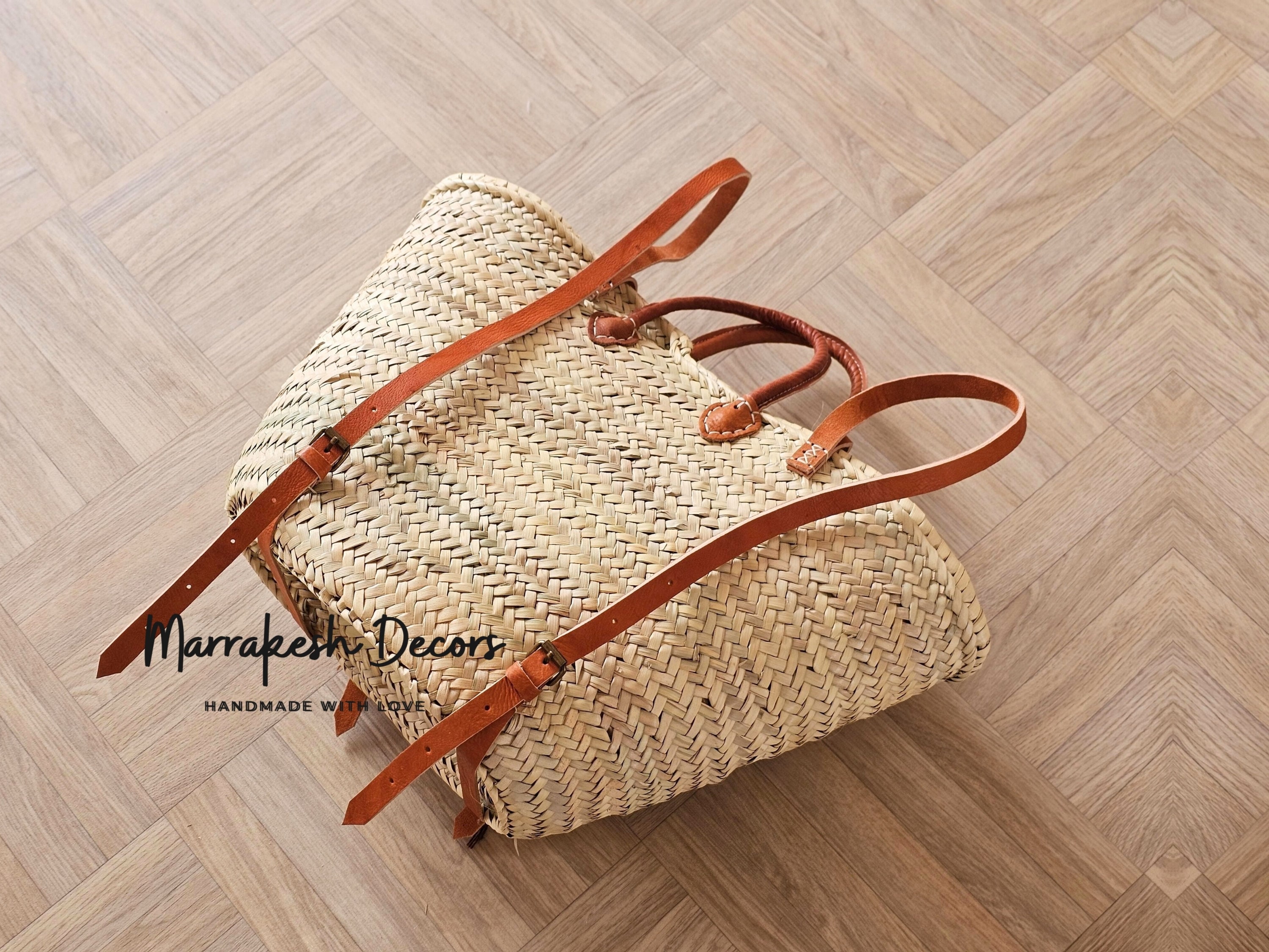 Straw Beach Bag With Leather Straps - Straw Backpack - Hipster Backpack ...