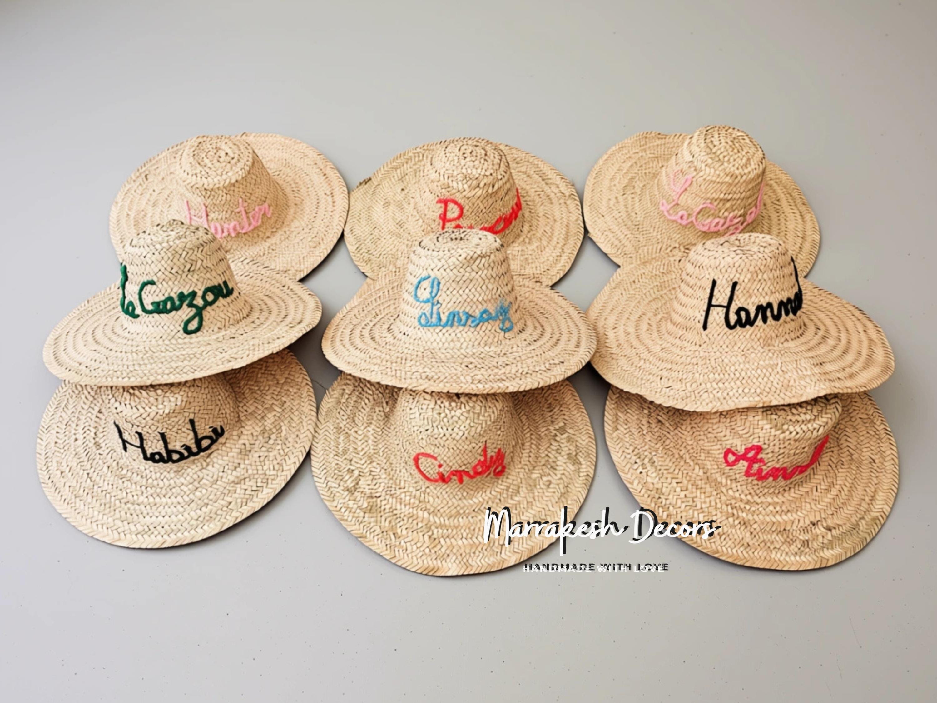 Personalized Straw Hats, Bachelorette Party Hats, Customized Straw Hats ...
