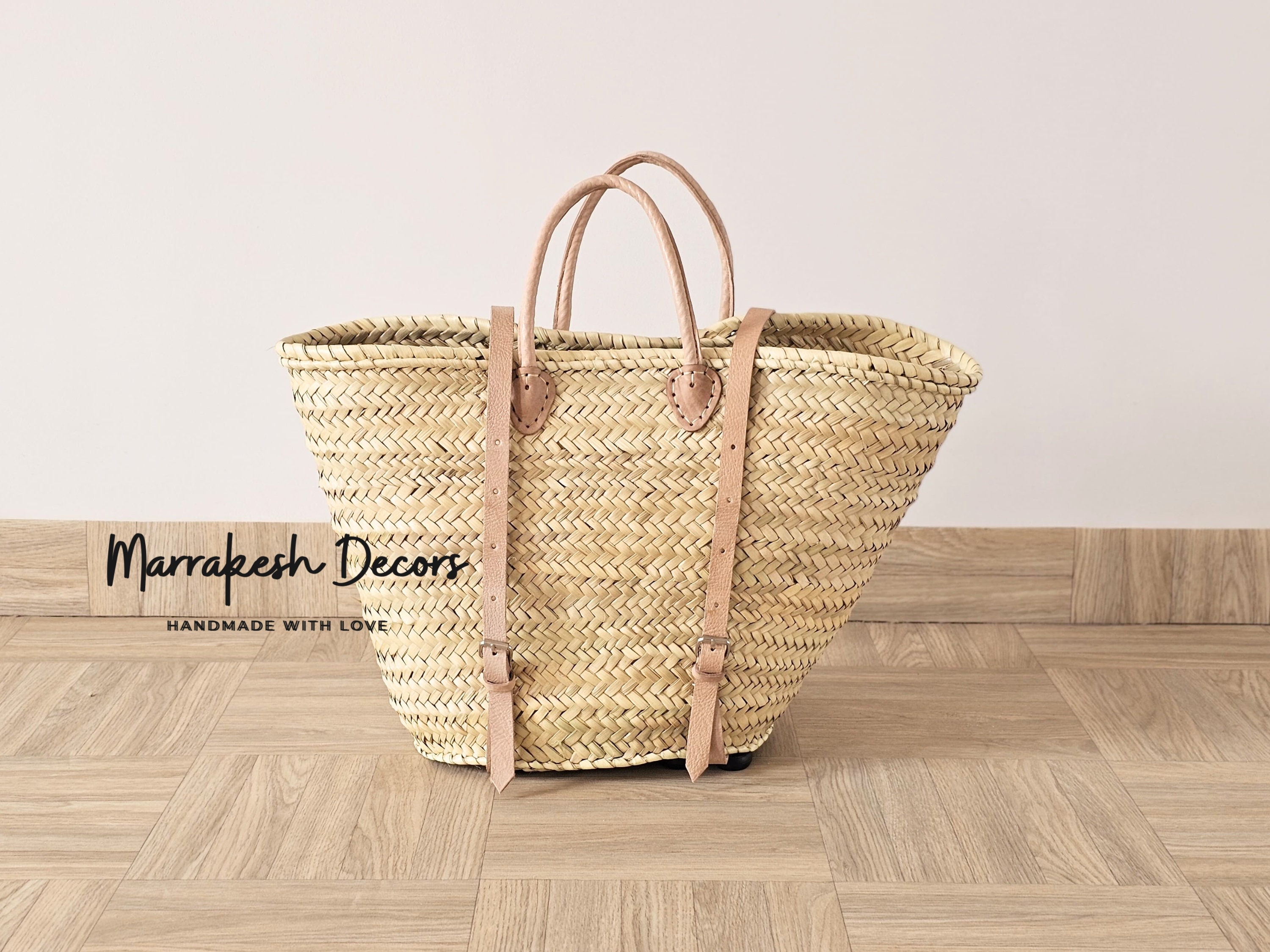 Straw Beach Bag With Leather Straps - Straw Backpack - Hipster Backpack ...