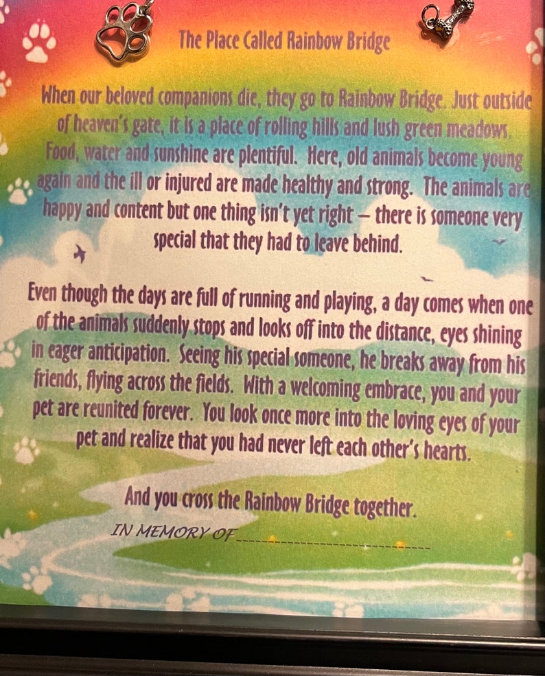 RAINBOW BRIDGE POEM - Etsy