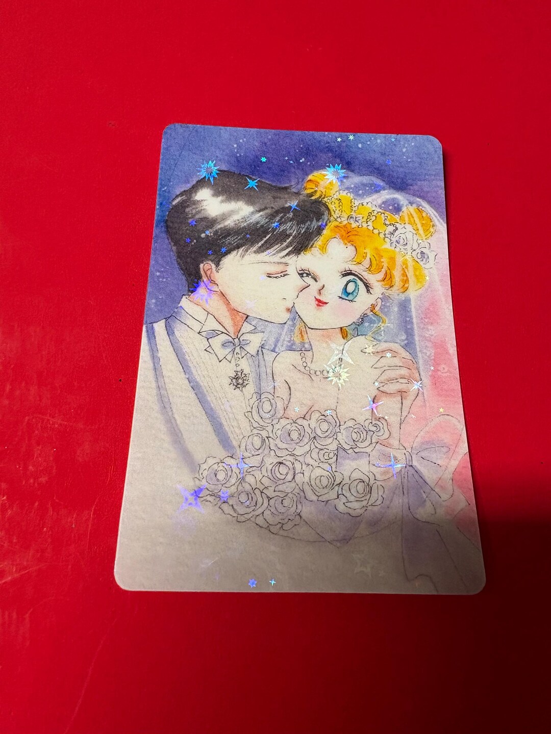Sailor Moon Sticker Prism Holographic Laser Card Couple Wedding Mamoru ...