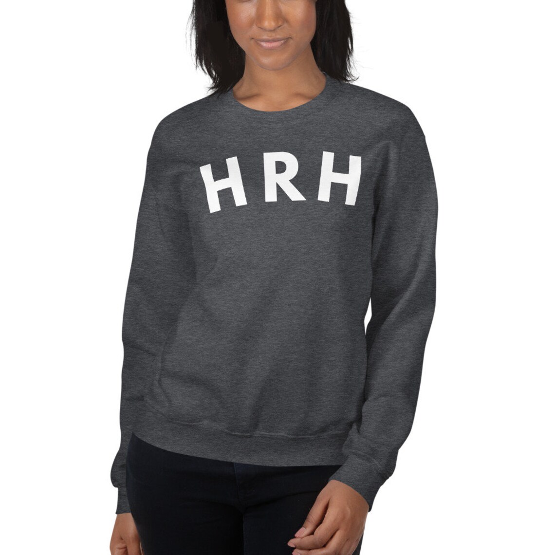 HRH Sweatshirt in Heather Grey Inspired by Meghan Markle - Etsy