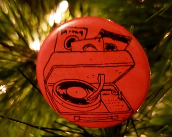 Record player pin | Etsy