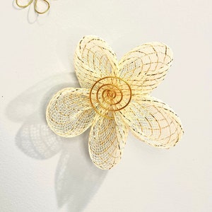 Home Decor. Wall Decor. Hanging. Gold Mesh Flower Art. - Etsy