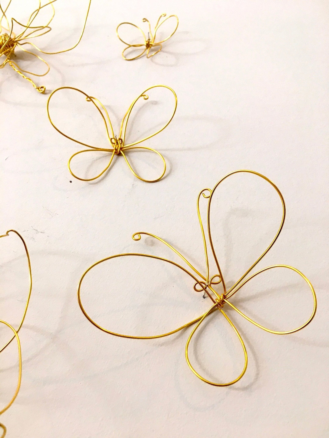 Home Decor. Wall Decor. Wire Art. 2 Small Butterflies (2"&3") Unique ...