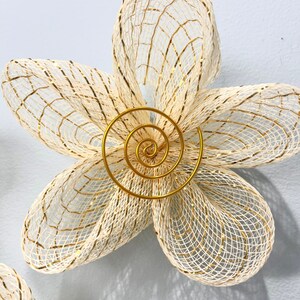 Home Decor. Wall Decor. Hanging. Gold Mesh Flower Art. - Etsy