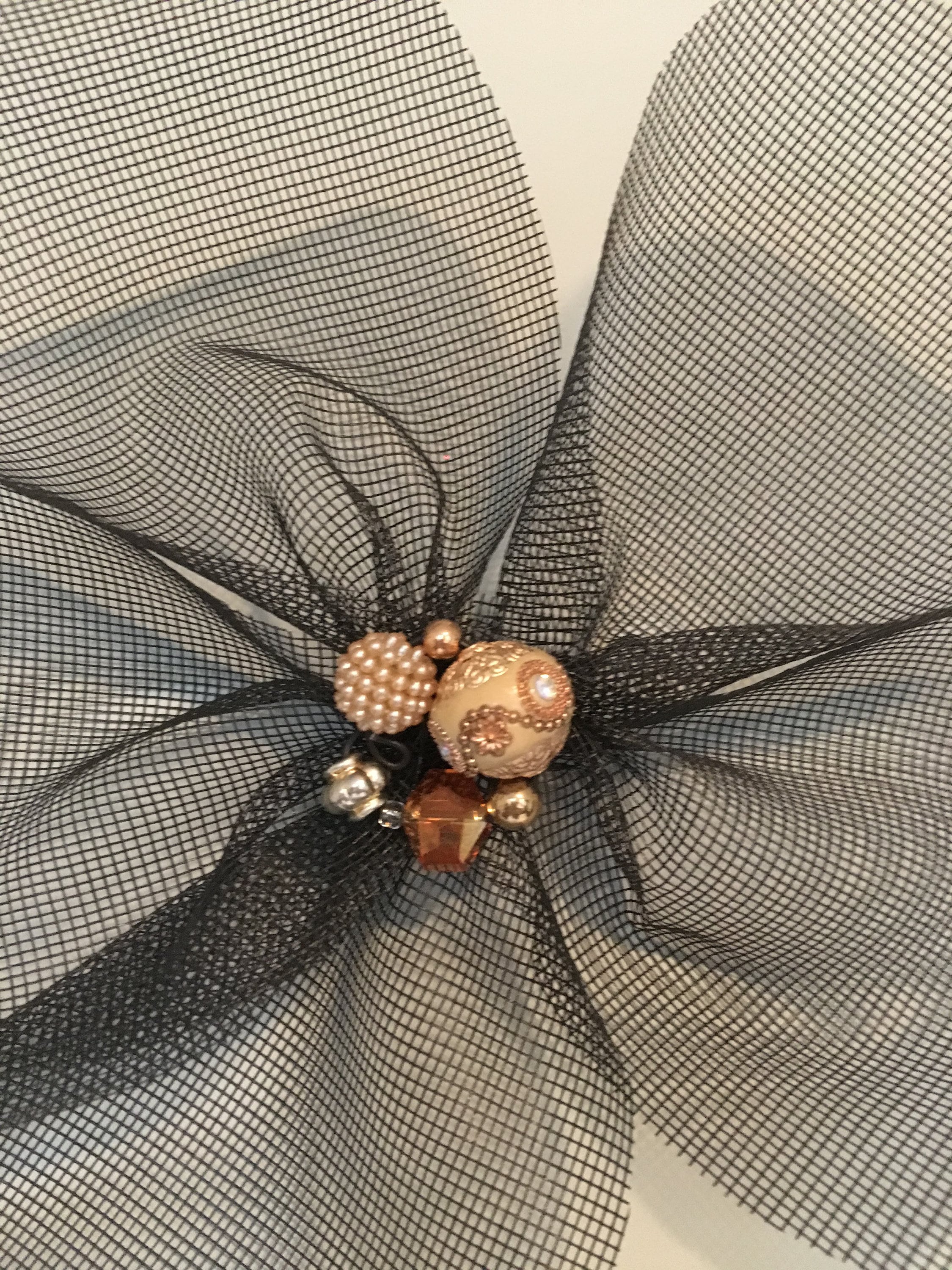 Mesh Flowers With Beads Wall Decor. Free Shipping Mesh | Etsy