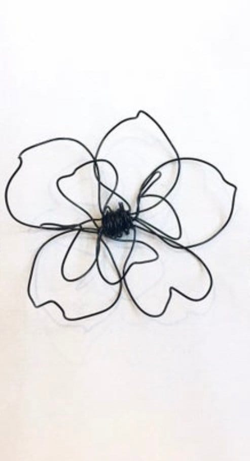 Home Decor. Wall Decor. Wall Hanging, Wire Art. Extra Small Flower ...