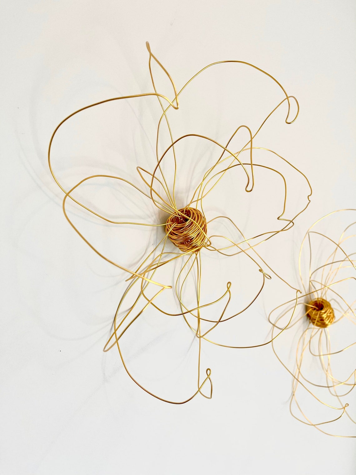 Home Decor Wall Decor Wall Hanging Wire Art Four Flowers - Etsy