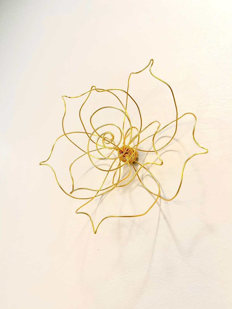 Home Decor Wall Decor Wall Hanging Rose Wire Art Wire | Etsy