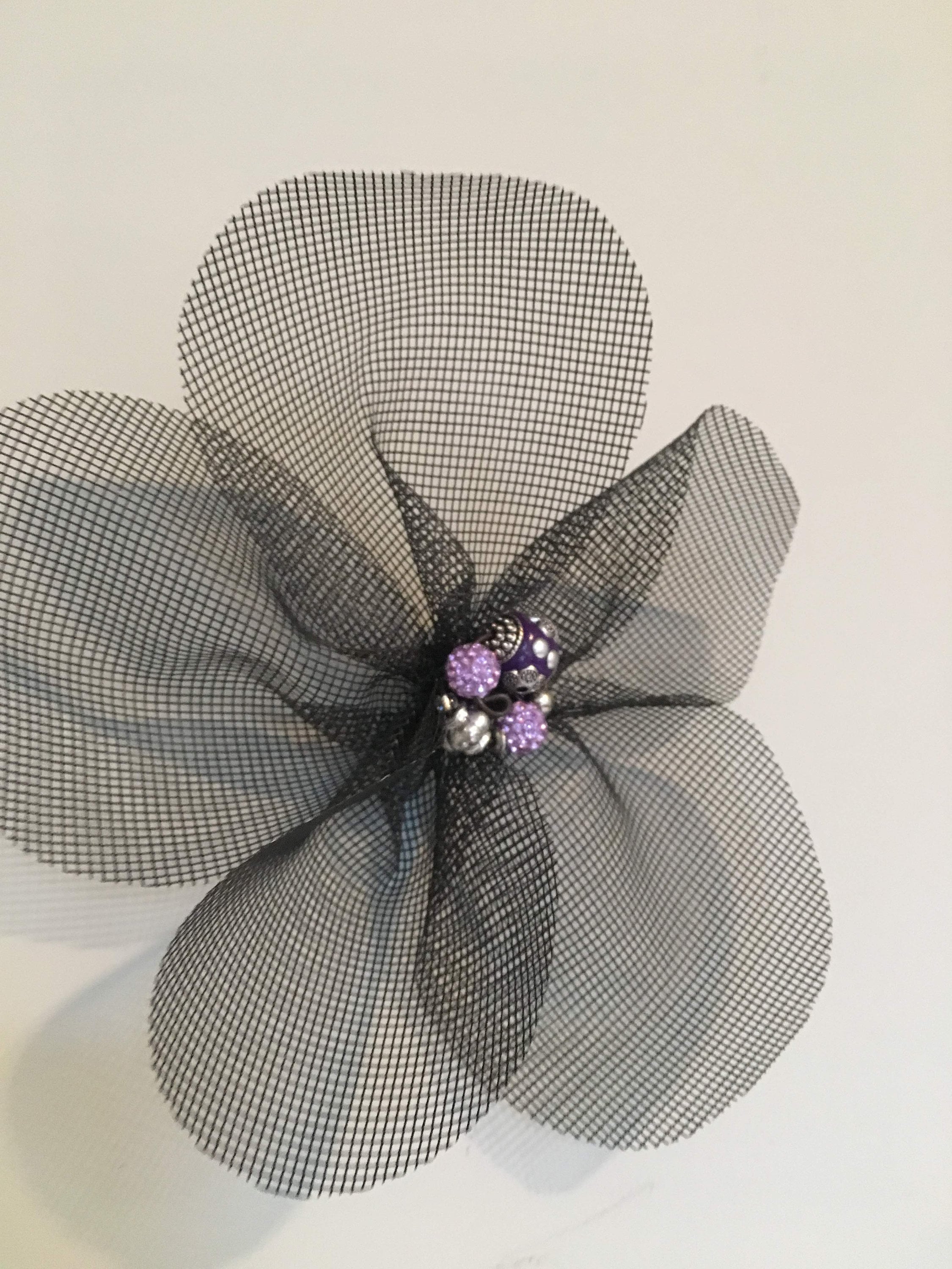 Mesh Flowers With Beads Wall Decor. Free Shipping Mesh | Etsy