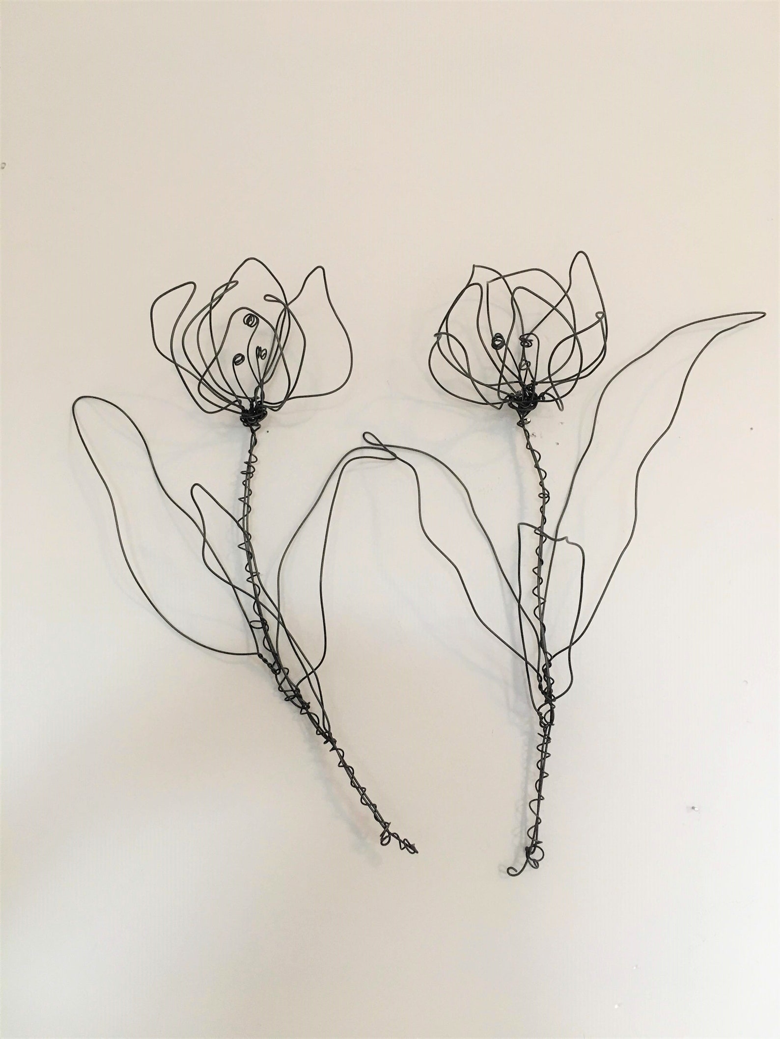 Home Decor. Wall Decor. Wall Hanging. Wire Flower Art. Tulip. - Etsy