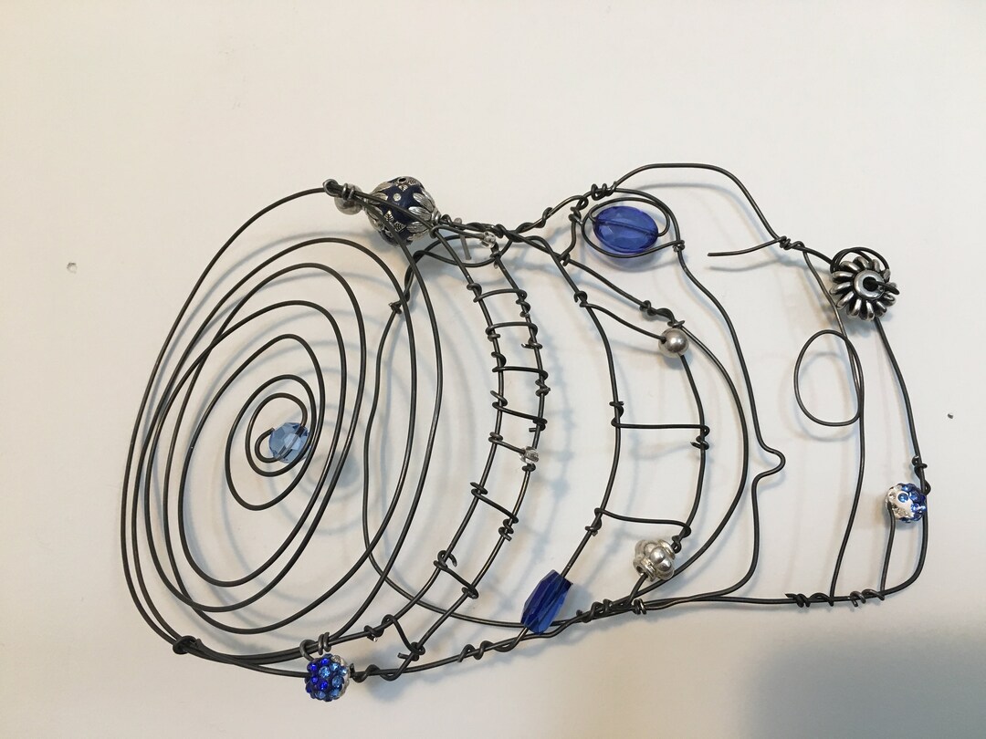 Camera, Wire Art, Mother's Day Gift, Wire Work, Colorful Beads. Wall ...