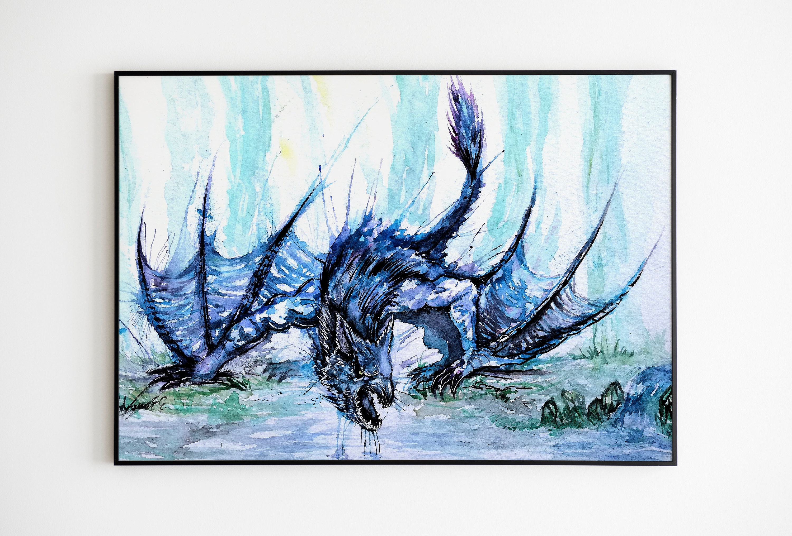 Nargacuga Print Monster Hunter World Painting Mhw Drawing - Etsy