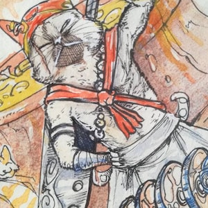 Monster Hunter poster Meowscular Chef MH World Watercolor | Etsy