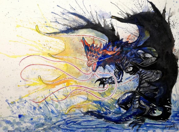 Monster Hunter Poster / Namielle Print Mhworld Iceborne | Etsy