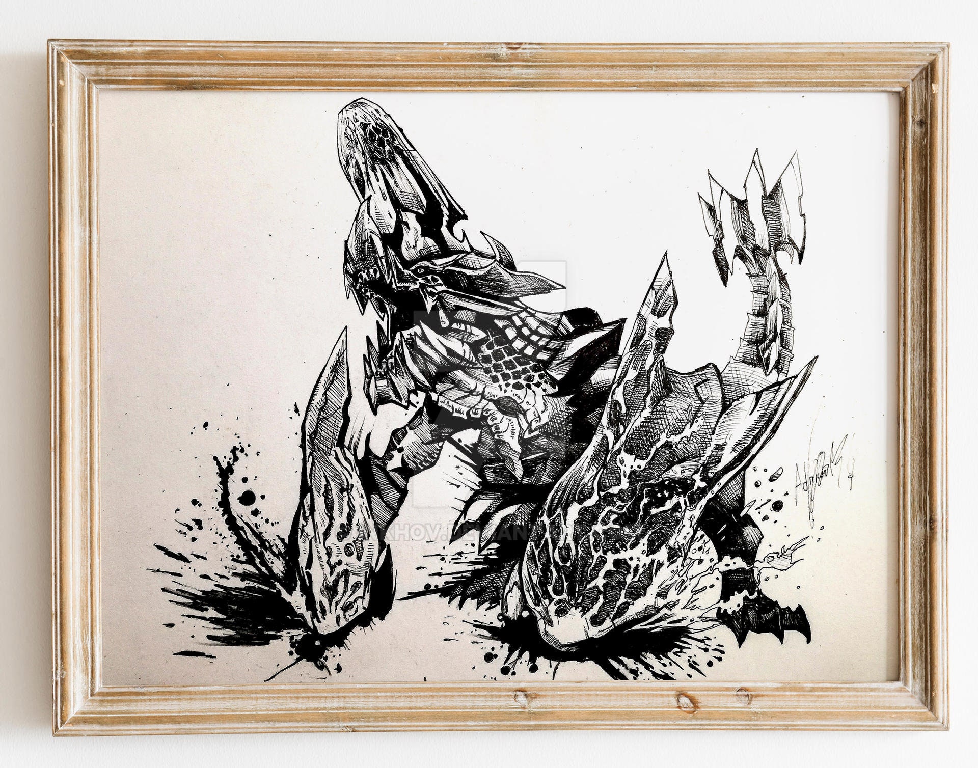 Bachydios Poster Laminated // Monster Hunter Drawing , MHW Creature ...