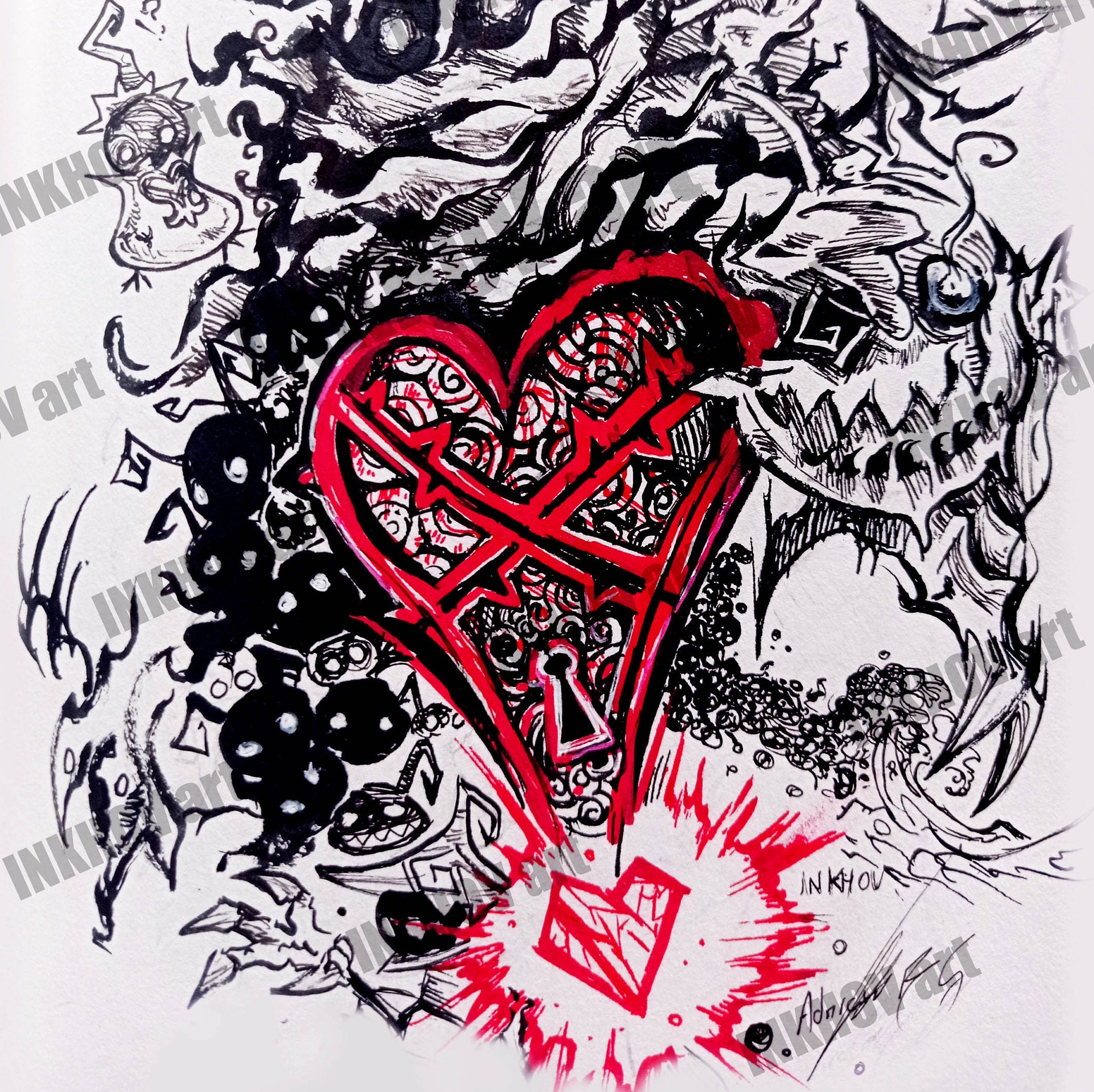 Heartless Kingdom Heartless Poster Sora Keyblade Print Poster - Etsy