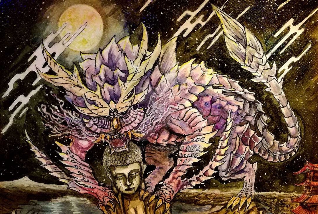Monster Hunter Rise Print Magnamalo, Art Print, Game Art Poster ...