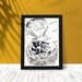 Tim Burton Snake Print, Illustration Beetlejuice Sandworm, Impression ...