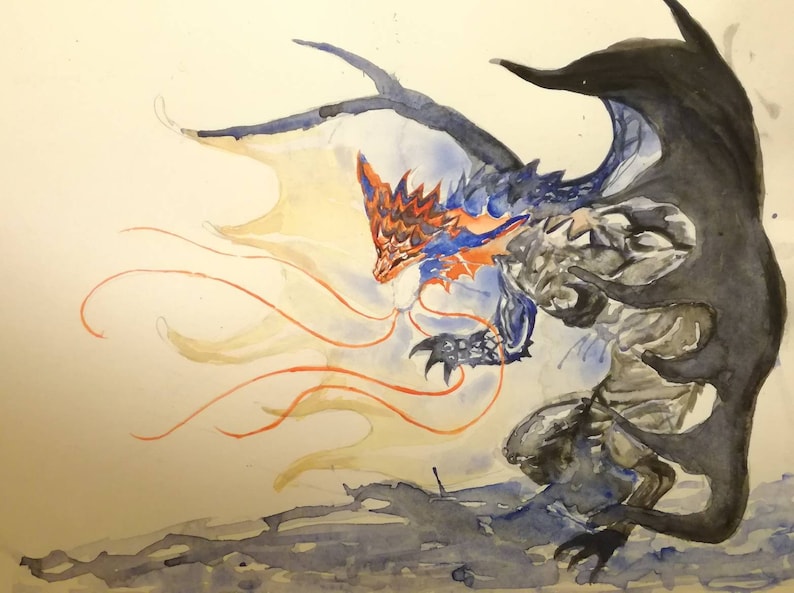 Monster Hunter Poster / Namielle Print Mhworld Iceborne - Etsy