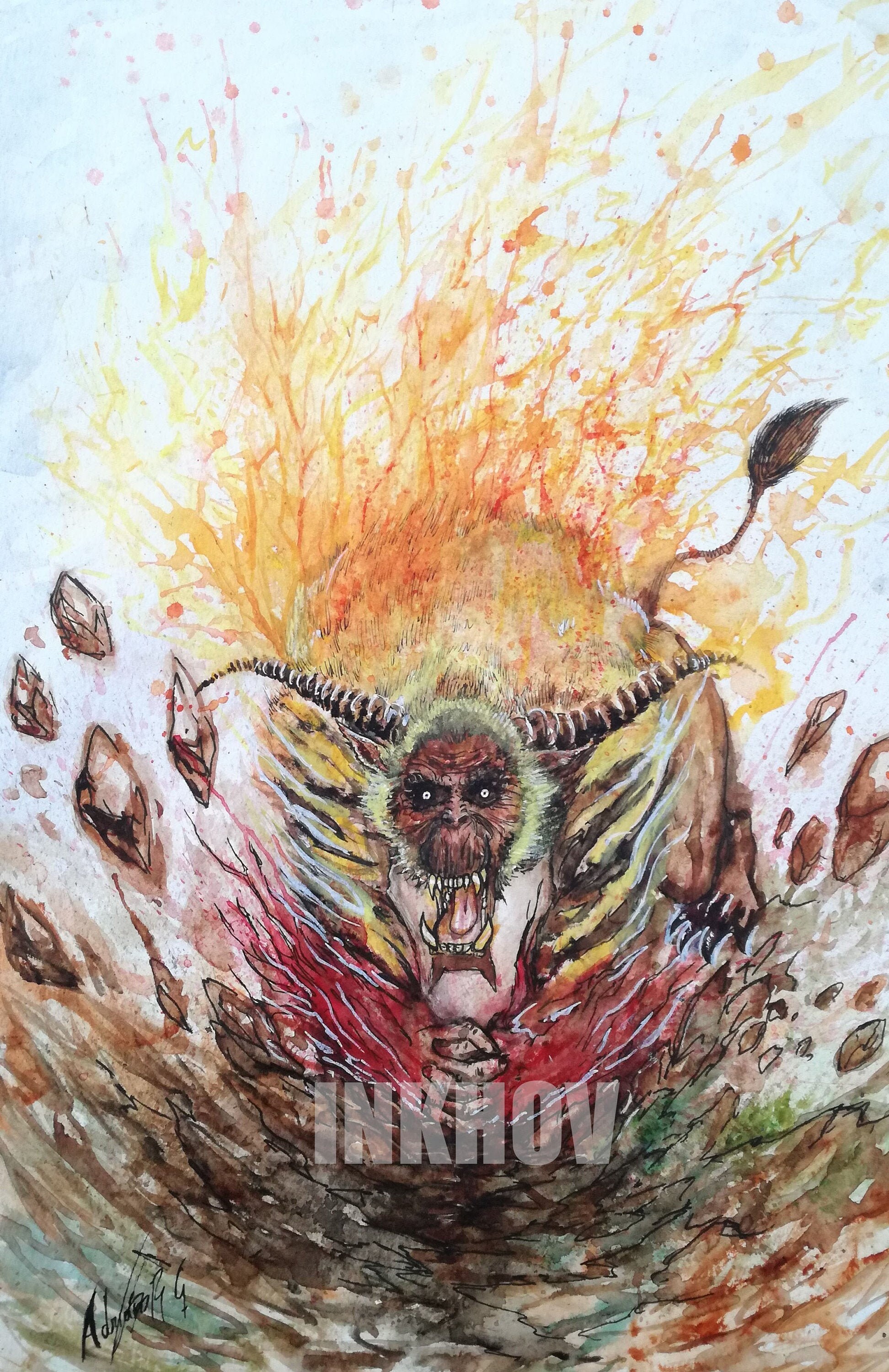 Monster Hunter World Poster Rajang Print Creature Art - Etsy