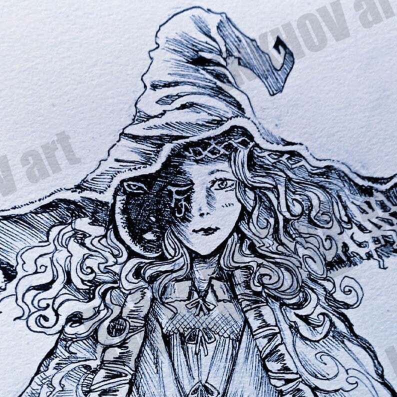 Elden Ring Ranni the Witch // Elden Ring Lineart Poster Elden Ring ...