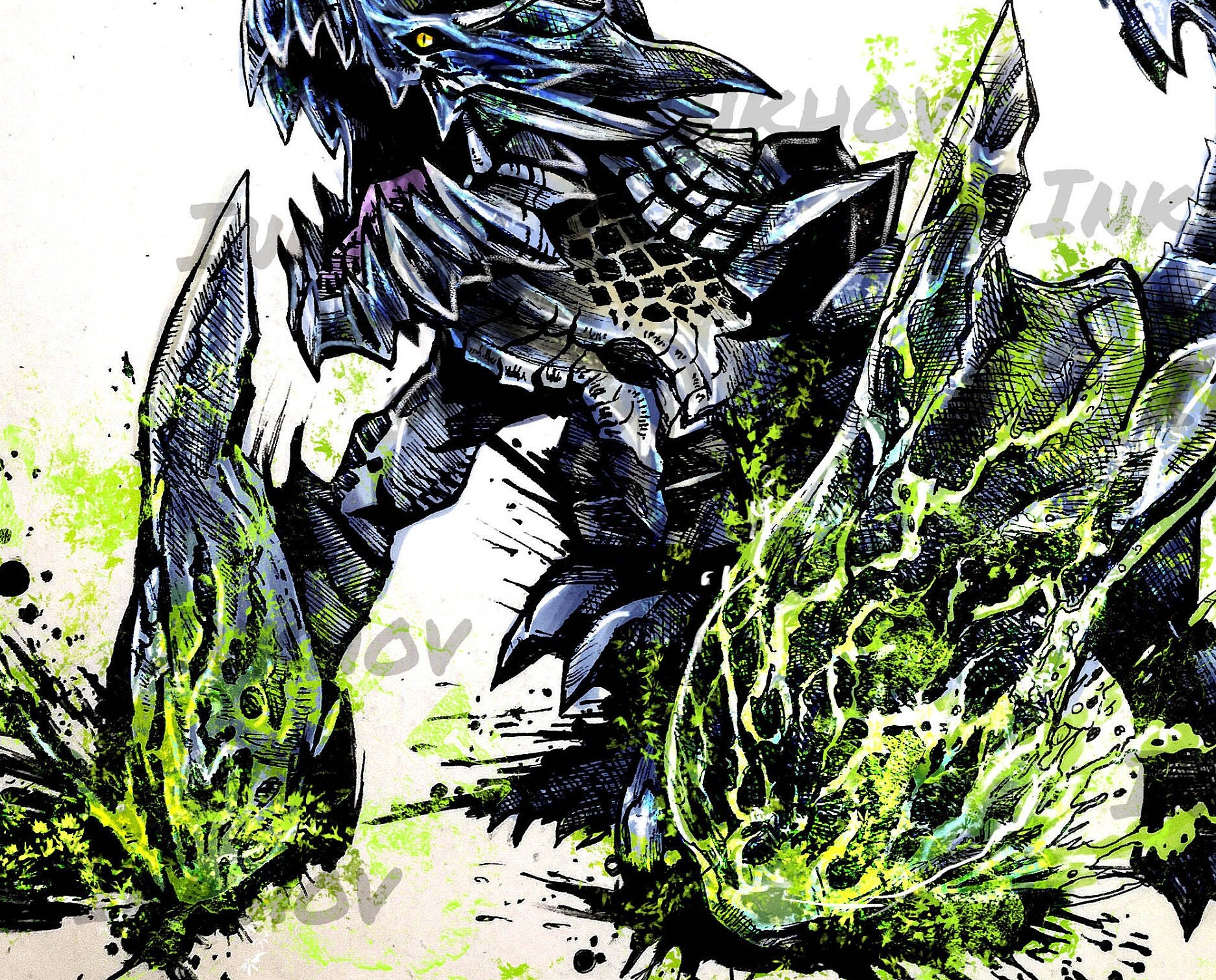 Monster Hunter World Poster, Brachydios Choleric Art, Brachydios Mhw ...