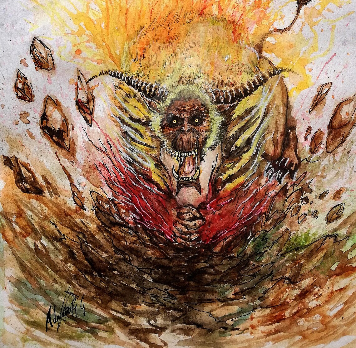 Monster Hunter World Poster Rajang Print Creature Art - Etsy
