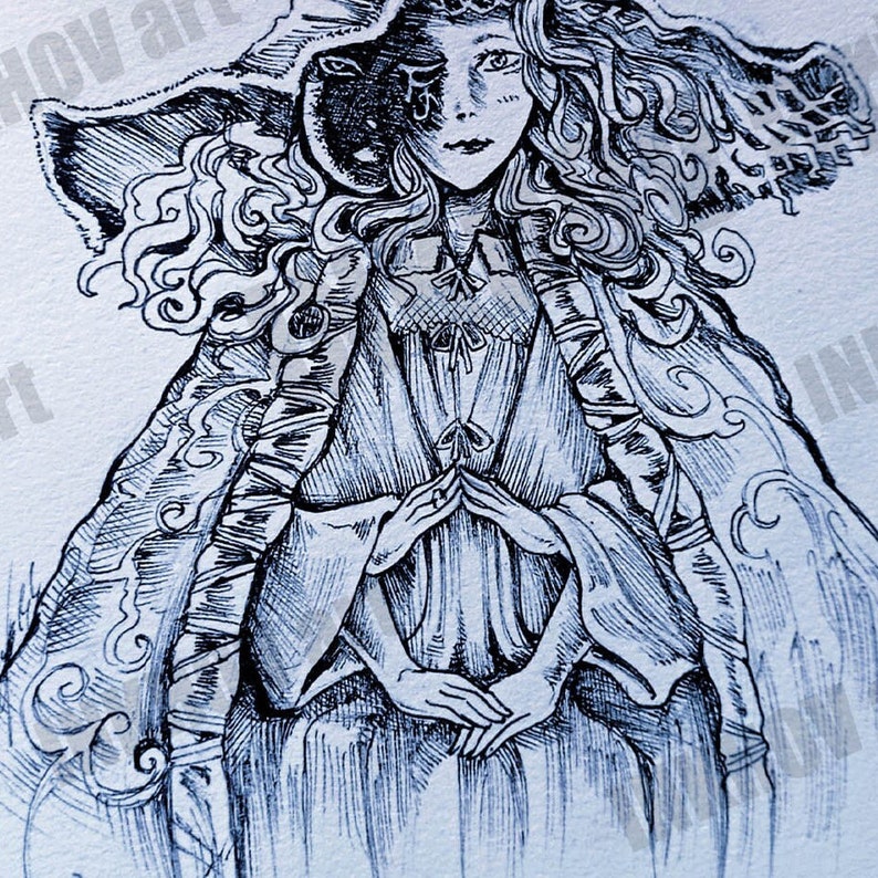 Elden Ring Ranni the Witch // Elden Ring Lineart Poster Elden Ring ...