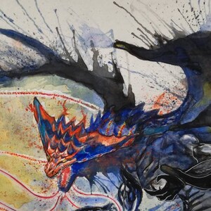Monster Hunter Poster / Namielle Print, Mhworld Iceborne, Videogame ...