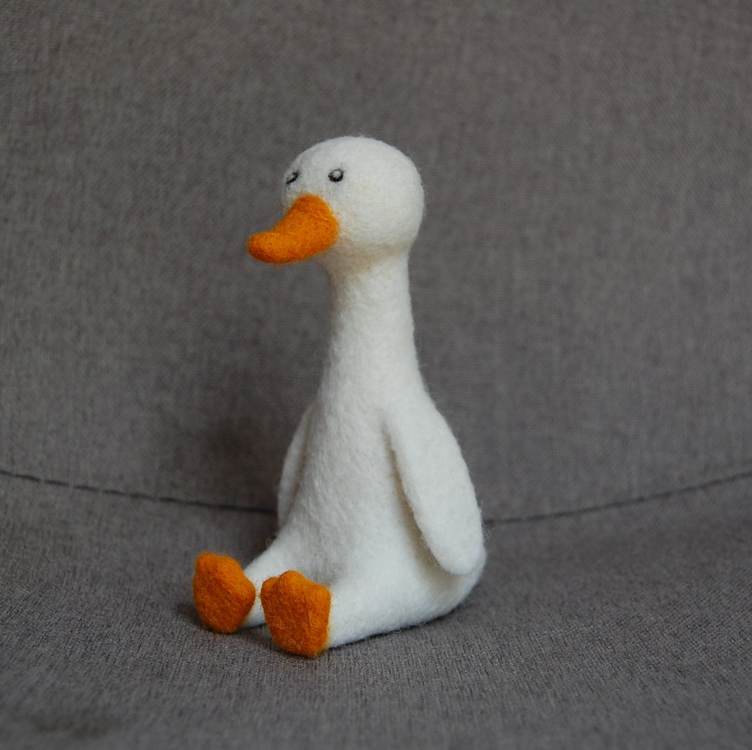 Needle Felted Goose Sculpture Felt Birds Wool Goose Felted Animals ...