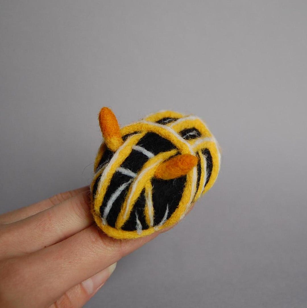 Reticulidia Halgerda Nudibranch Sea Slug Wool Needle Felted Toy Kawaii ...