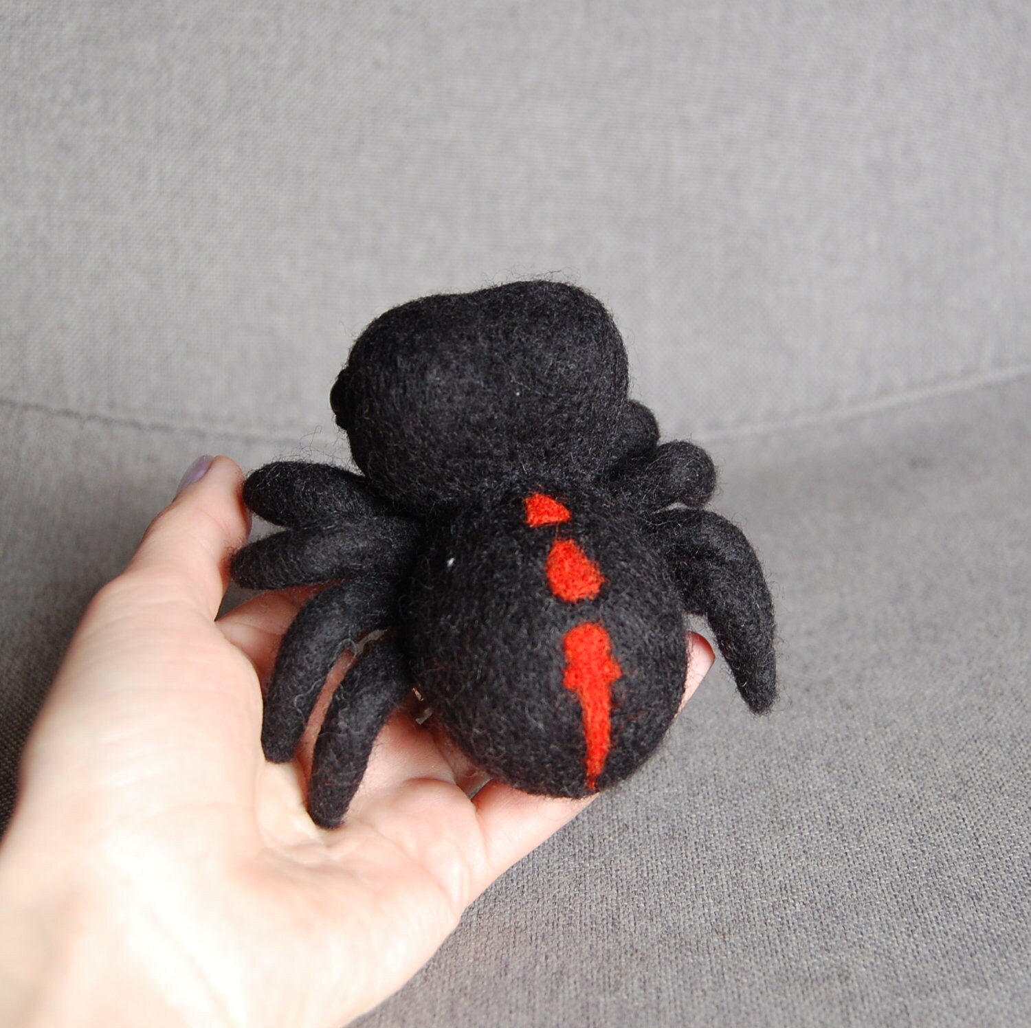 Felted Spider Wool Felt Arachnid Spider Toy Needle Felt Animal - Etsy
