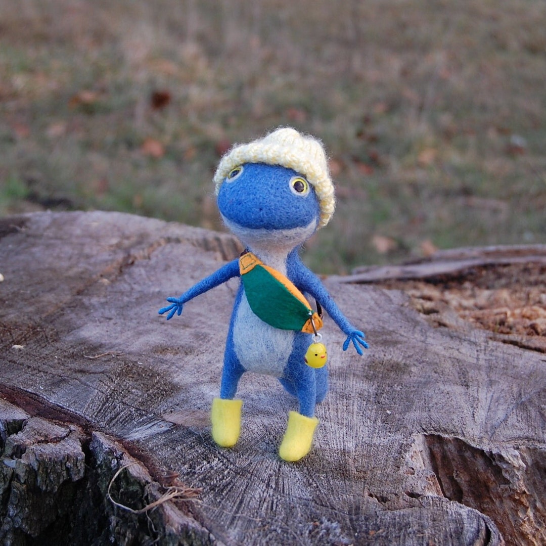 Felted Lizard With a Bumbag Needle Felt Animals Sculpture Lizard Felted ...