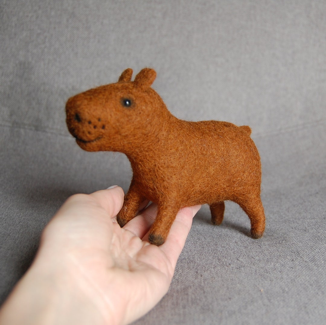 Needle Felted Toy Capybara Wool Toy Room Decor Needle Felted Cute ...