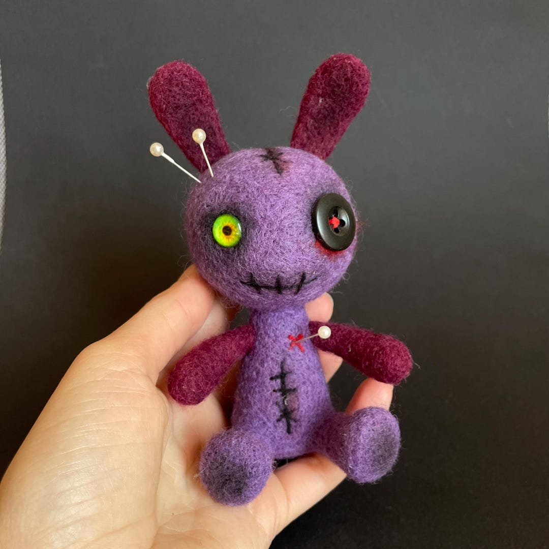Cute Voodoo Bunny Zombie Bunnies Needle Felted Toys Rabbits Great ...