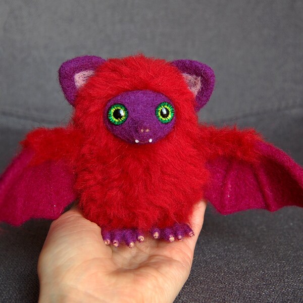 Needle Felted Bat - Etsy