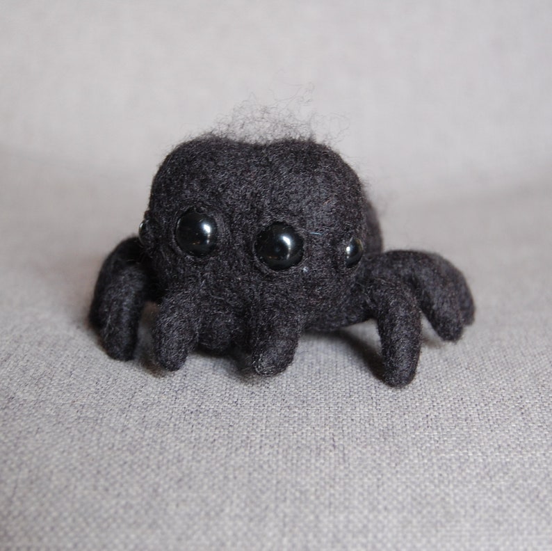 Felted Spider Wool Felt Arachnid Spider Toy Needle Felt Animal - Etsy