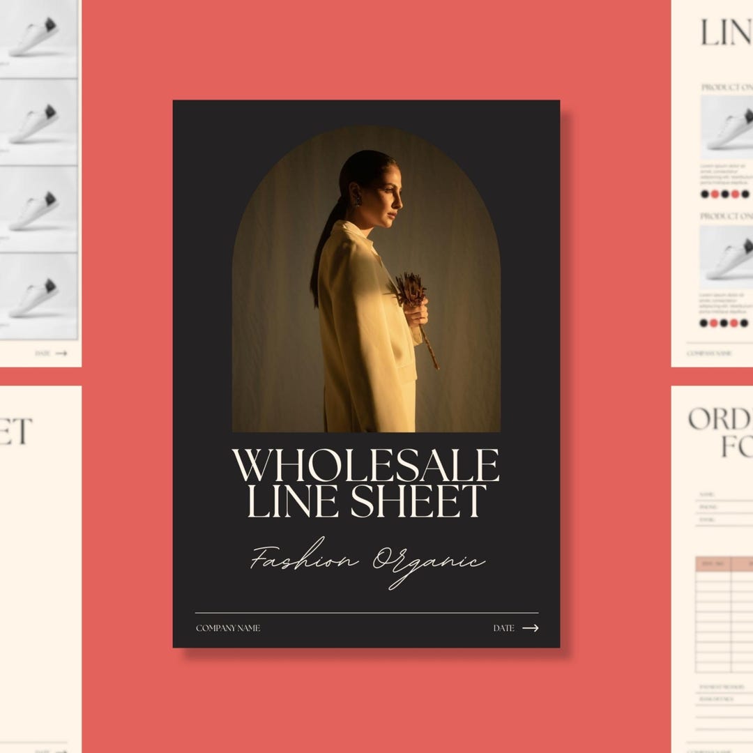Wholesale Line Sheet Template | Fashion Sell Sheet Canva (editable) - Etsy