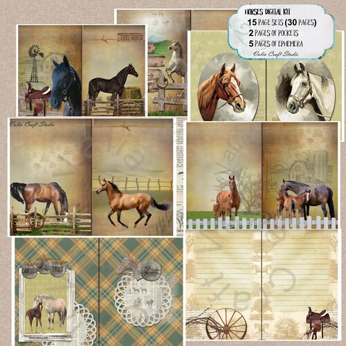 HUGE Horse Lovers Digital Journal Kit Printable Download - Etsy