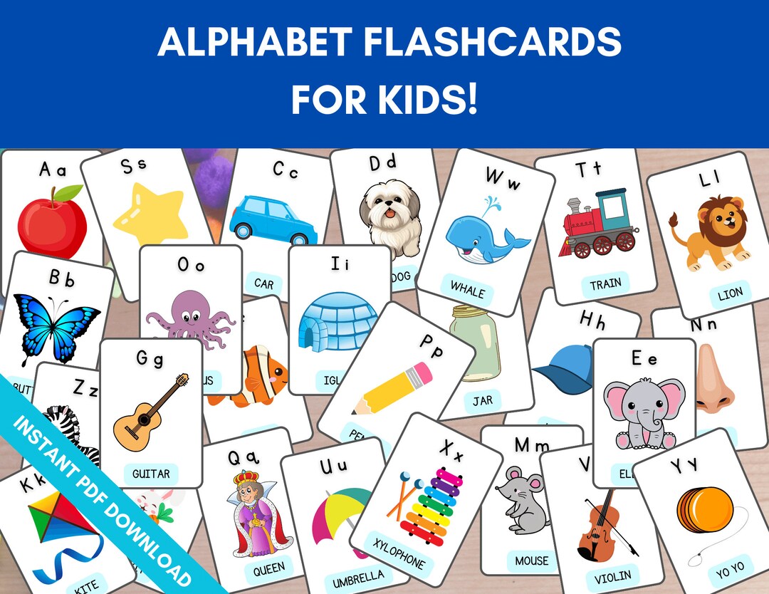 Printable Alphabet Small and Large Flash Cards for Toddlers ...