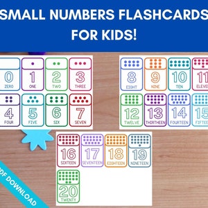 Printable Numbers Count Flash Cards for Toddlers - Kindergarten ...