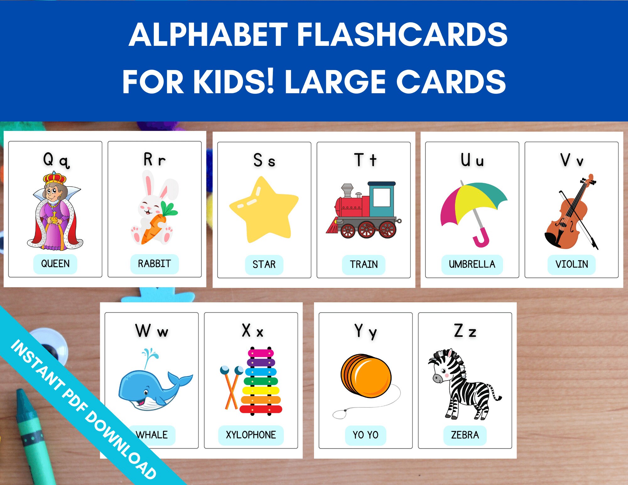 Printable Alphabet Small and Large Flash Cards for Toddlers ...