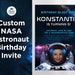 NASA Invitation, Astronaut Invitation, Digital Download, Custom ...